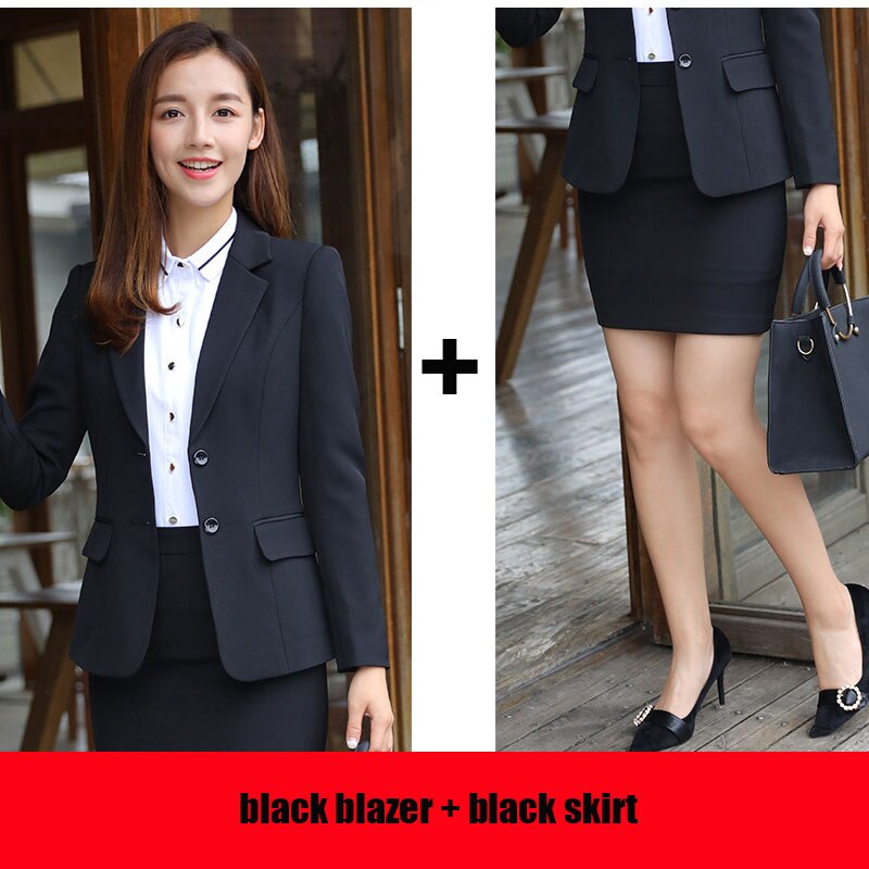 Blazer Suits For Women Solid Color Woman Suit Formal Female Business B ...