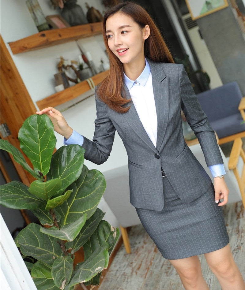 Office Uniform Designs Women Business Suits Skirt and Jacket Sets Ladi ...